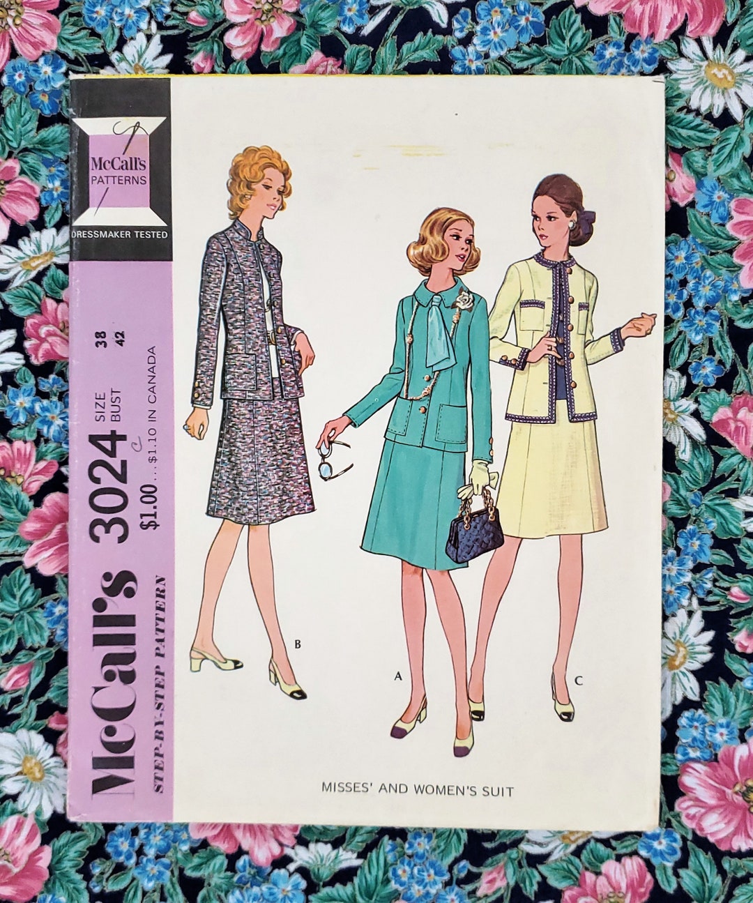 Ladies Suit Pattern, Mccall's 3024, Bust 42, 70's Plus Size Suit ...