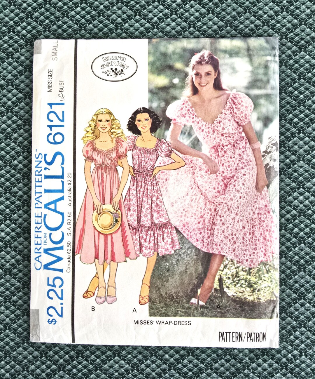 70's Laura Ashley Dress Pattern, UNCUT, Mccall's 6121, Size 10-12 ...