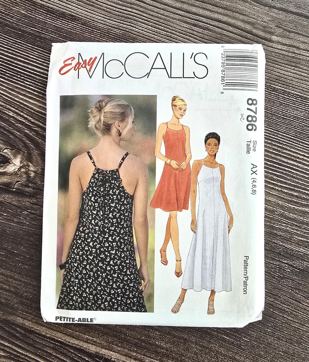 90s Dress Pattern, UNCUT, Mccall's 8786, Size 4-8, Easy Fitting, Two ...