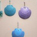 Painted Dot Art Shell, Peacock Inspired Hand Painted Scallop Shell ...