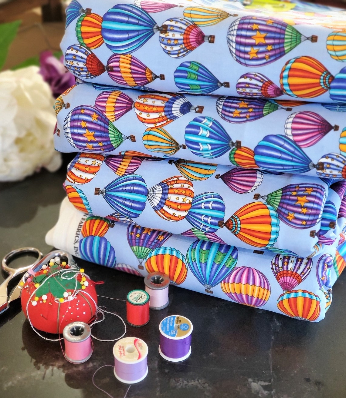 Hot Air Balloon Fabric 1 Yard by 42 Style B1 Hf-C | Etsy