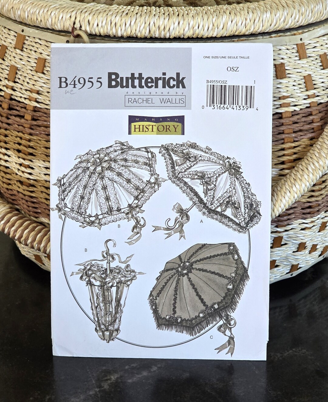 Victorian Era Parasol Patterns, UNCUT, Butterick 4955, Three Decorative ...