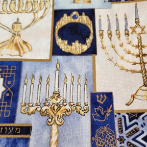 Lovely Menorah Fabric by Alexander Henry, 1 Yard by 42, the Alexander ...