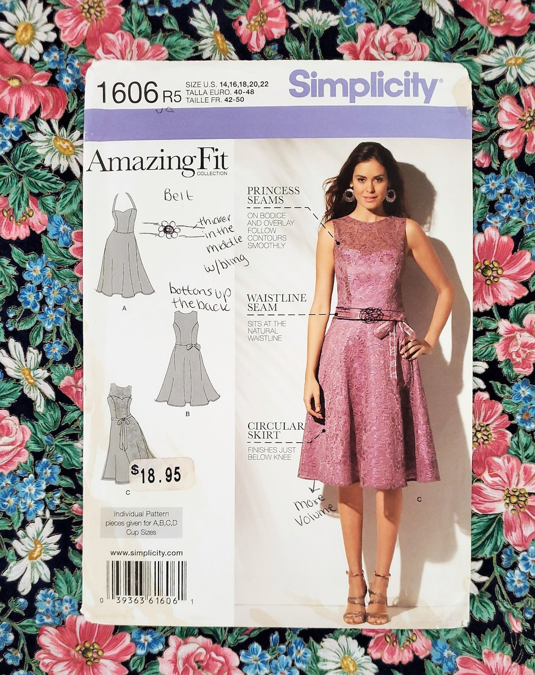 Halter Prom Dress Pattern, UNCUT, Simplicity 1606, Size 14-22, Plus ...