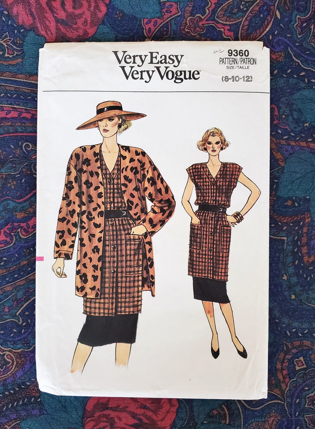 Woman Suit Pattern, UNCUT, Vogue 9360, Size 8-12, Vogue Suit: Jacket ...