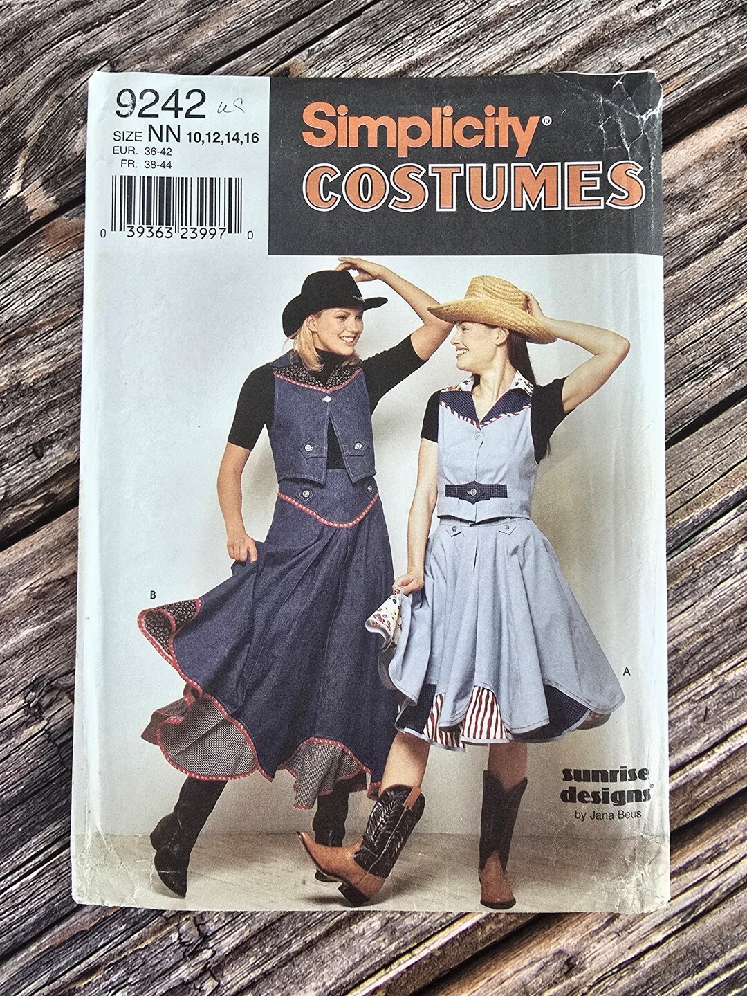 Western Dance Skirt Pattern, UNCUT, Simplicity 9242, Size 10-16, Full ...