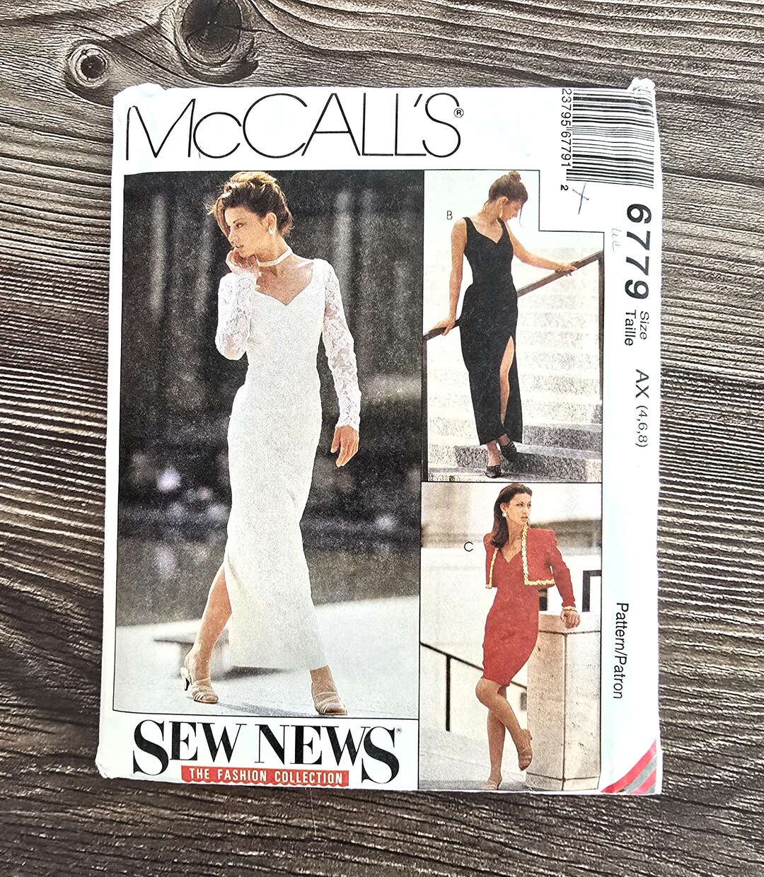 90s Formal Dress Pattern, UNCUT, Mccall's 6779, Size 4-8, Lined Bolero ...