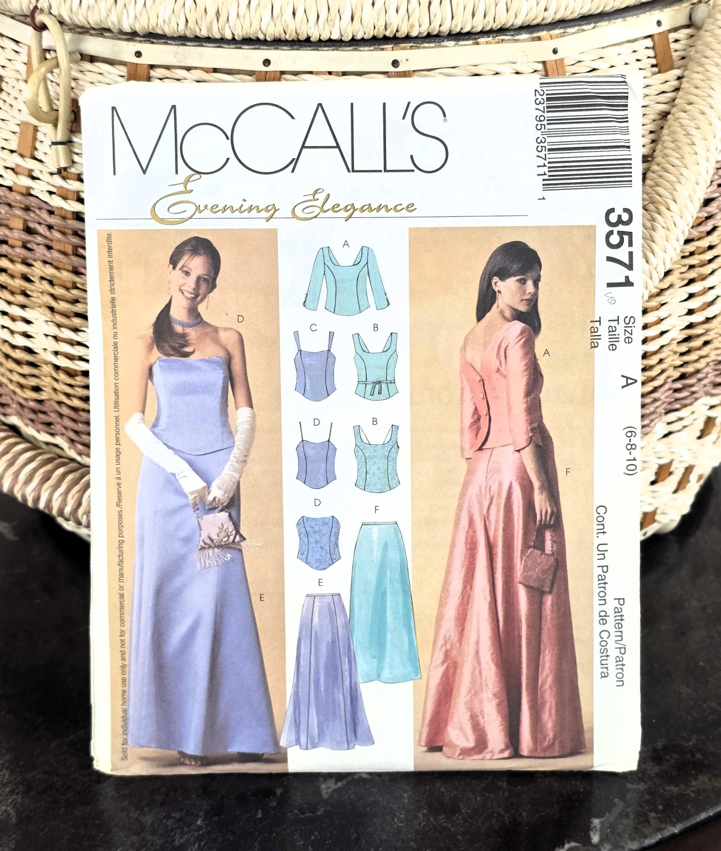Formal Dress (two Piece) Pattern, UNCUT, Simplicity 3571, Size 6-10 ...