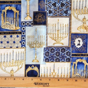 Lovely Menorah Fabric by Alexander Henry, 1 Yard by 42, the Alexander ...