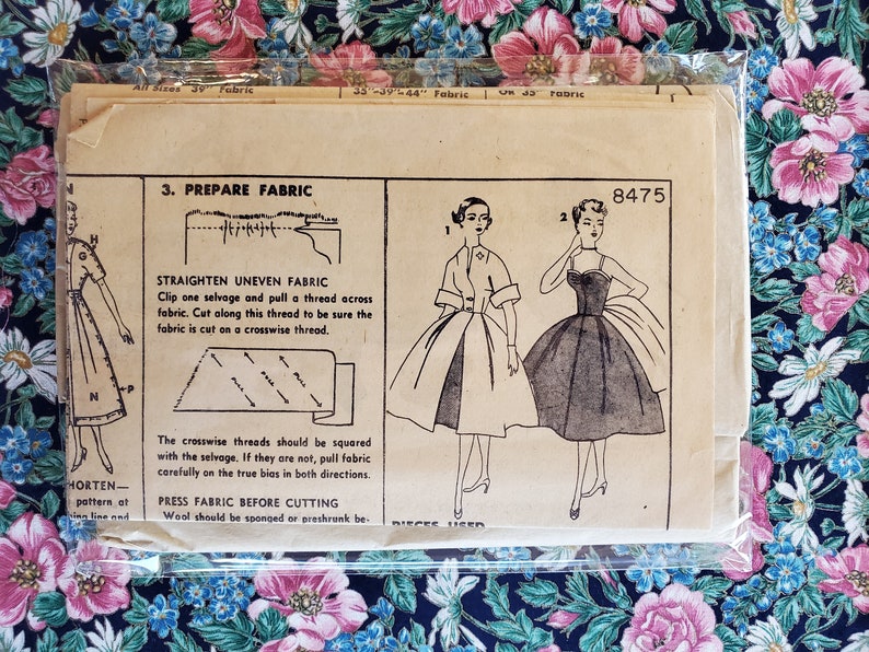 50s Prom Dress Pattern UNCUT Simplicity 8475 Size 12 Dress | Etsy