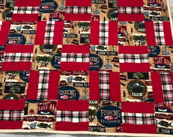 Fishing quilt | Etsy