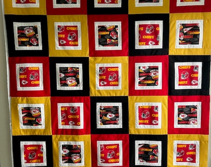 Chiefs Football Quilts, Chiefs Blankets, Kansas City Chiefs Quilt ...