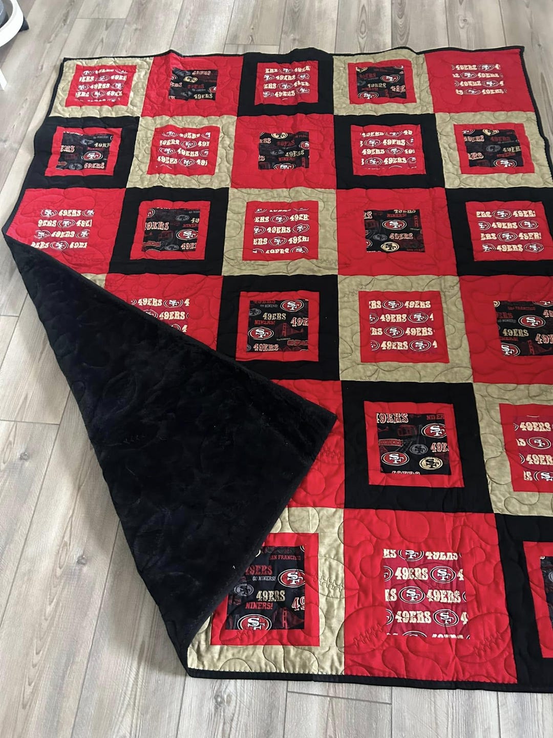 San Francisco Football Quilts, SF 49ers Blankets, 49ers Quilt, SF 49ers ...