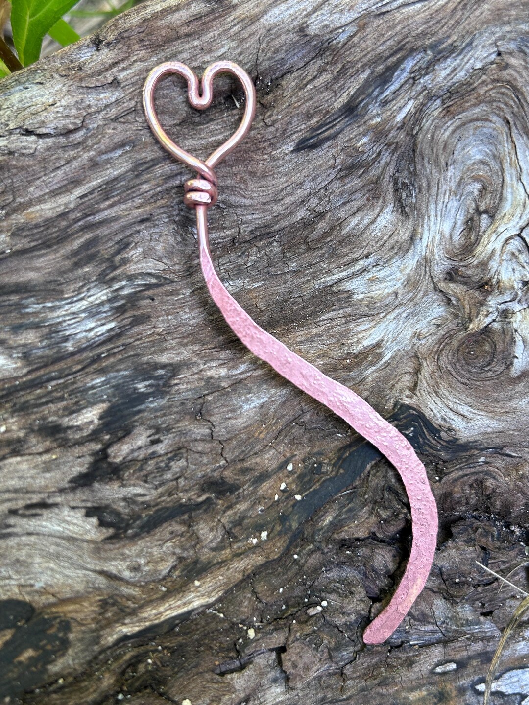 Copper Heart Bookmark, Wire Heart , Metal Bookmark, Gift for Valentine ...