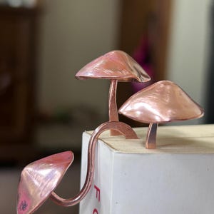 Mushroom Bookmark, Copper Mushroom, Book Decor, Cottage Core, Plant ...