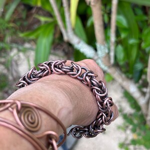 Copper Chain Mail, Byzantine Bracelet, Large Copper Bracelet, Wire ...