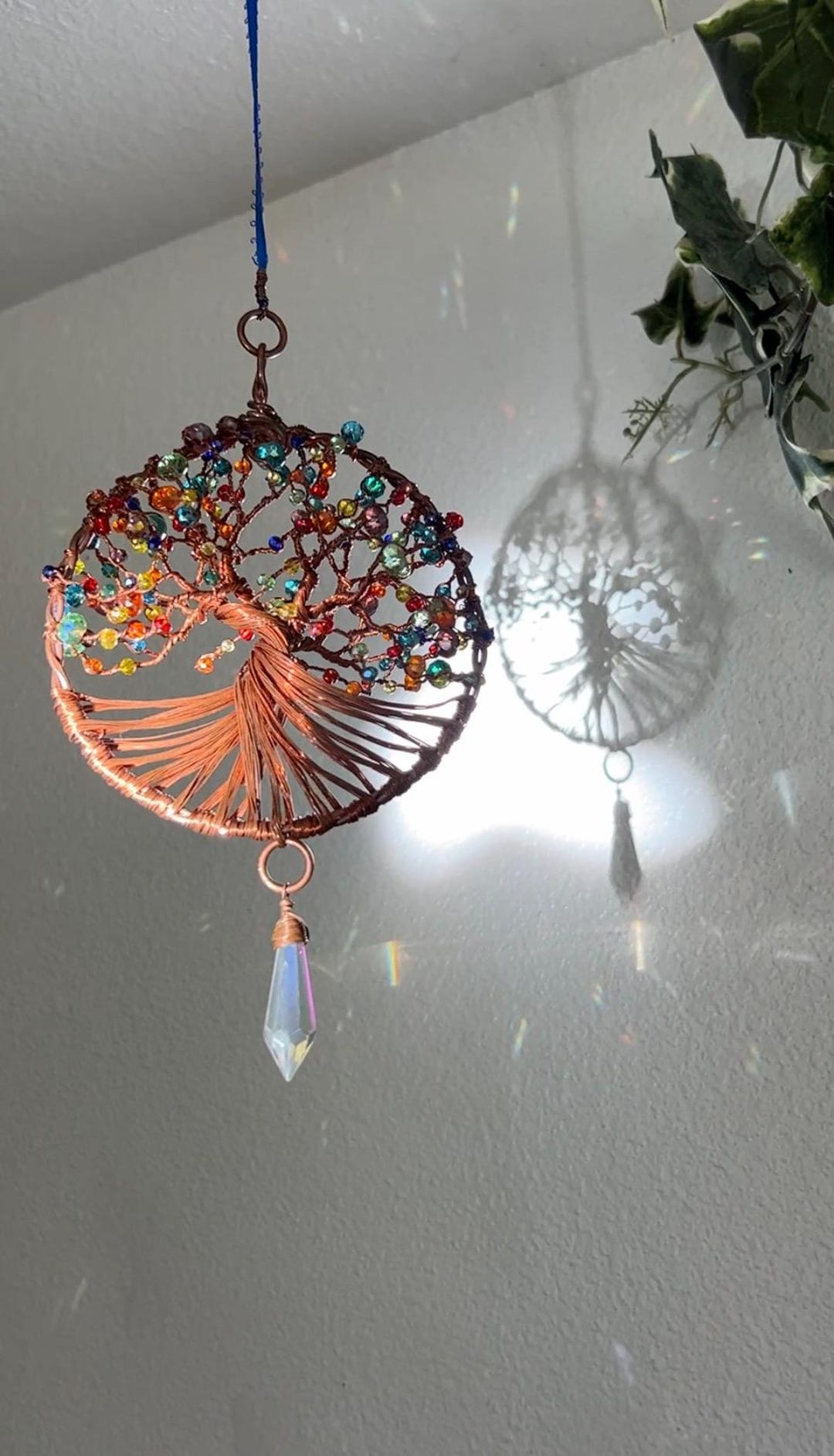 4.5 Rainbow Suncatcher, Wire Tree, Tree of Life Sculpture, - Etsy