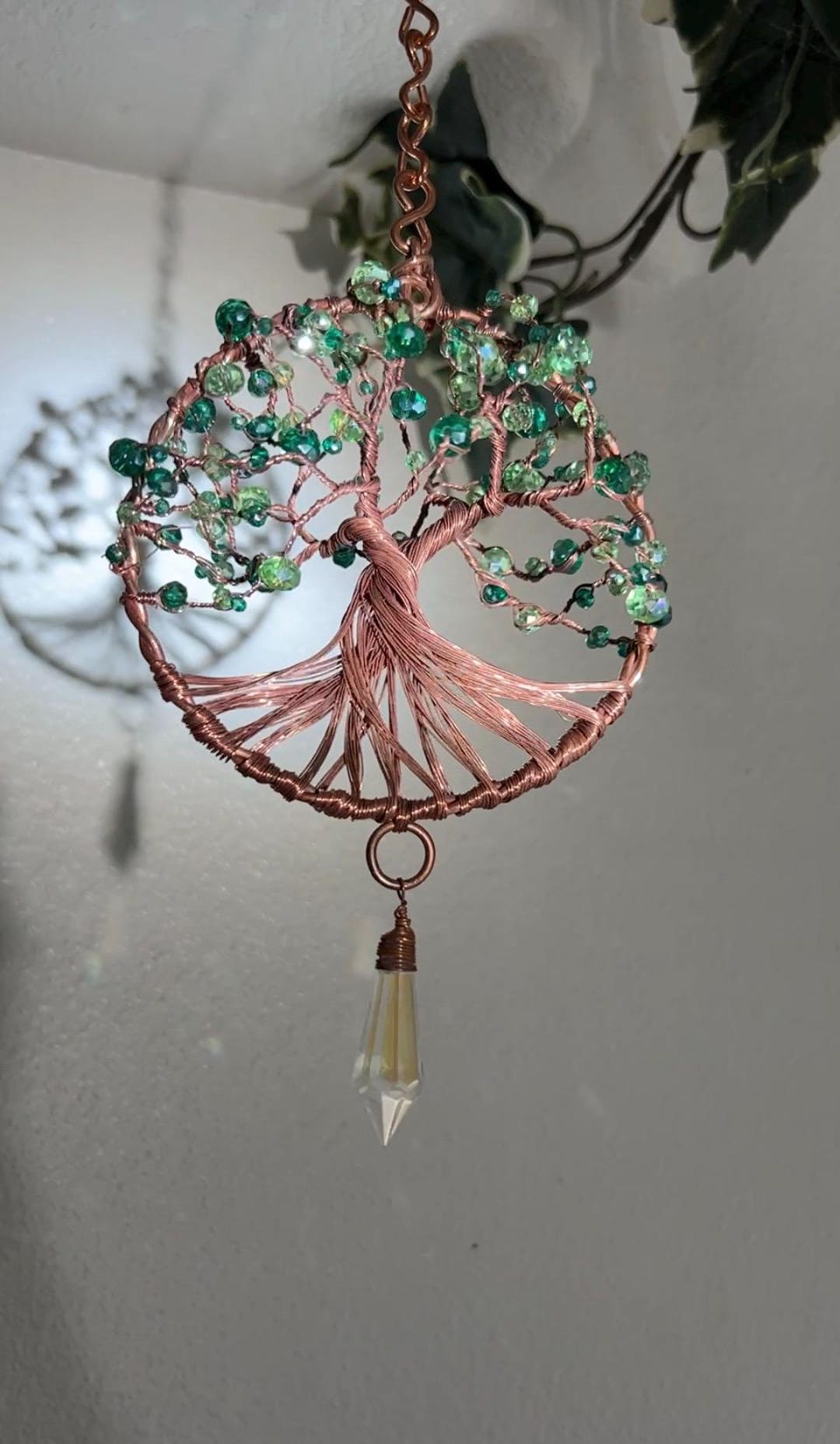4.5 Green Suncatcher, Wire Tree, Tree of Life Sculpture, - Etsy