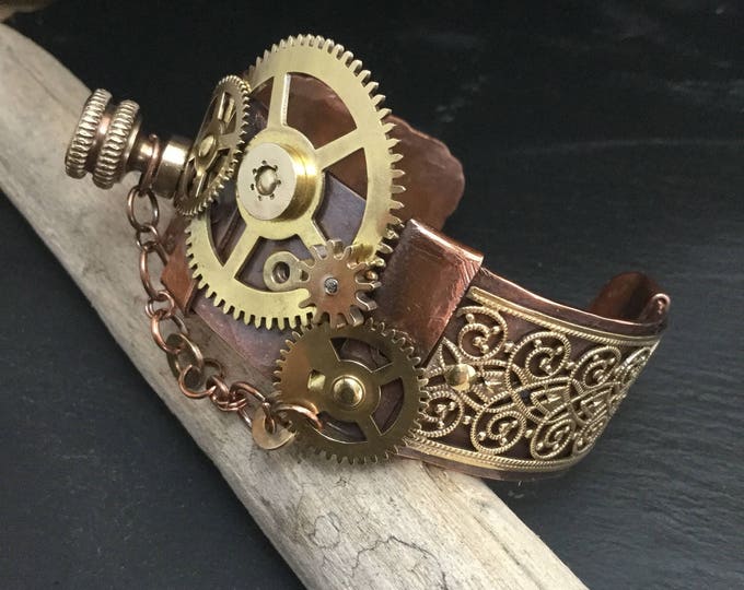 Steampunk Arm Cuff, Steampunk Jewelry for Men, Post Apocalyptic Jewelry ...