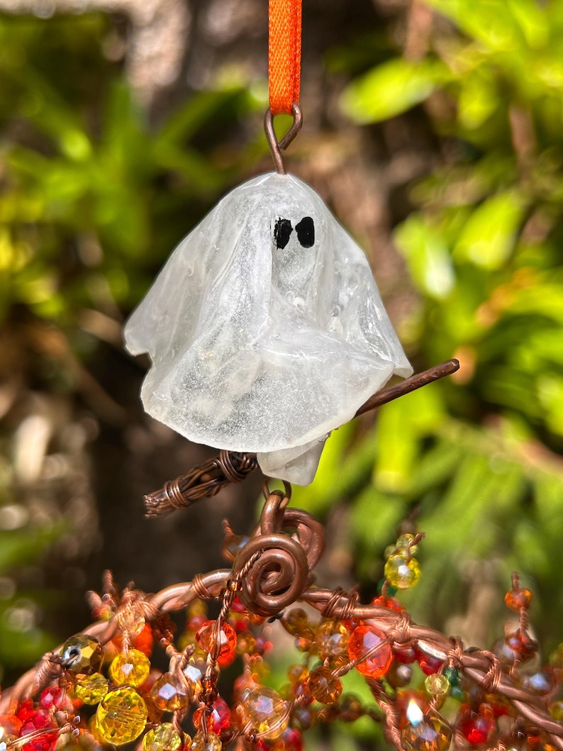 Crystal 3D Tree of Life Suncatcher, Crystal Beads, Copper Sculpture ...