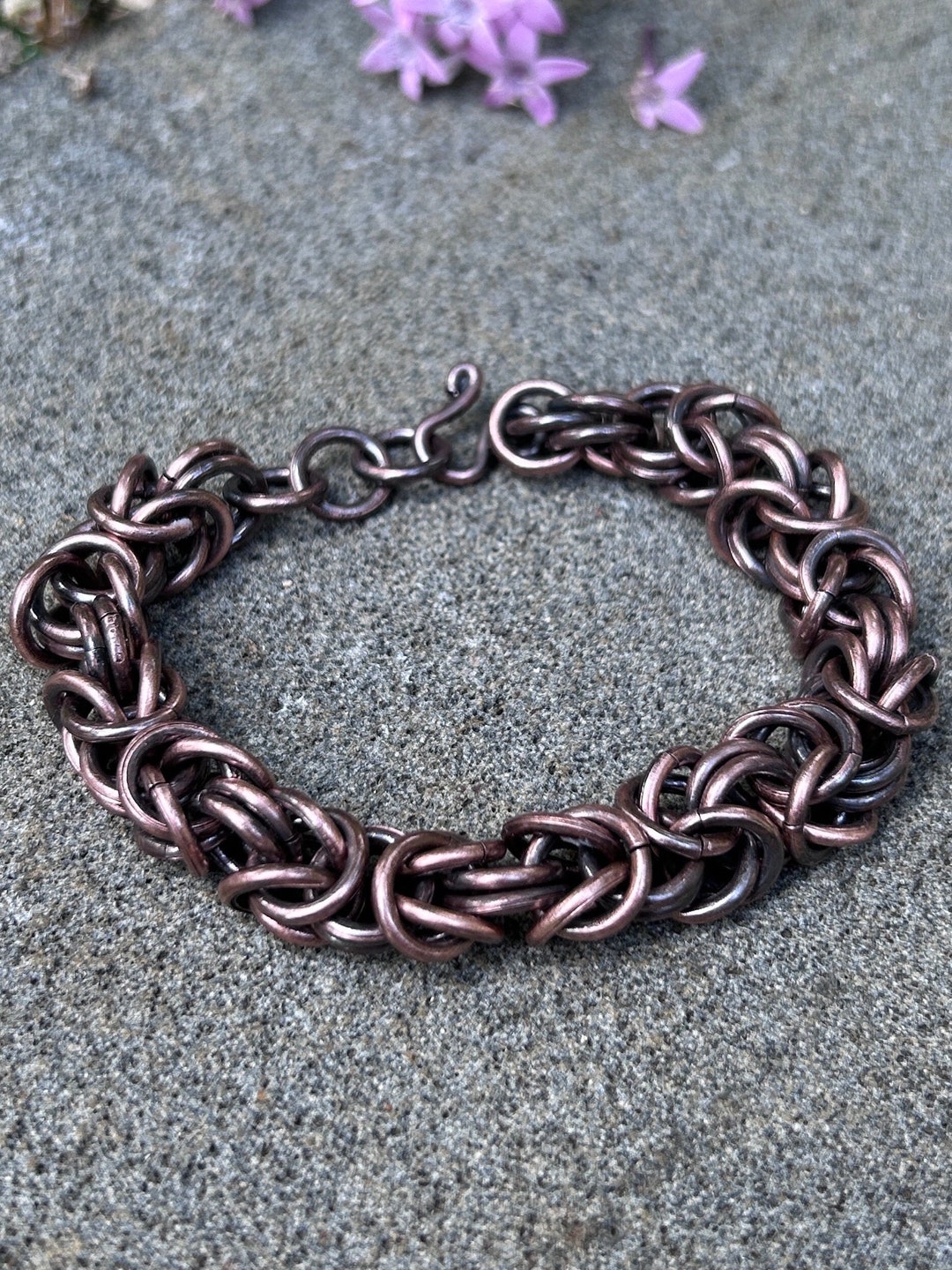 Copper Chain Mail, Byzantine Bracelet, Large Copper Bracelet, Wire ...