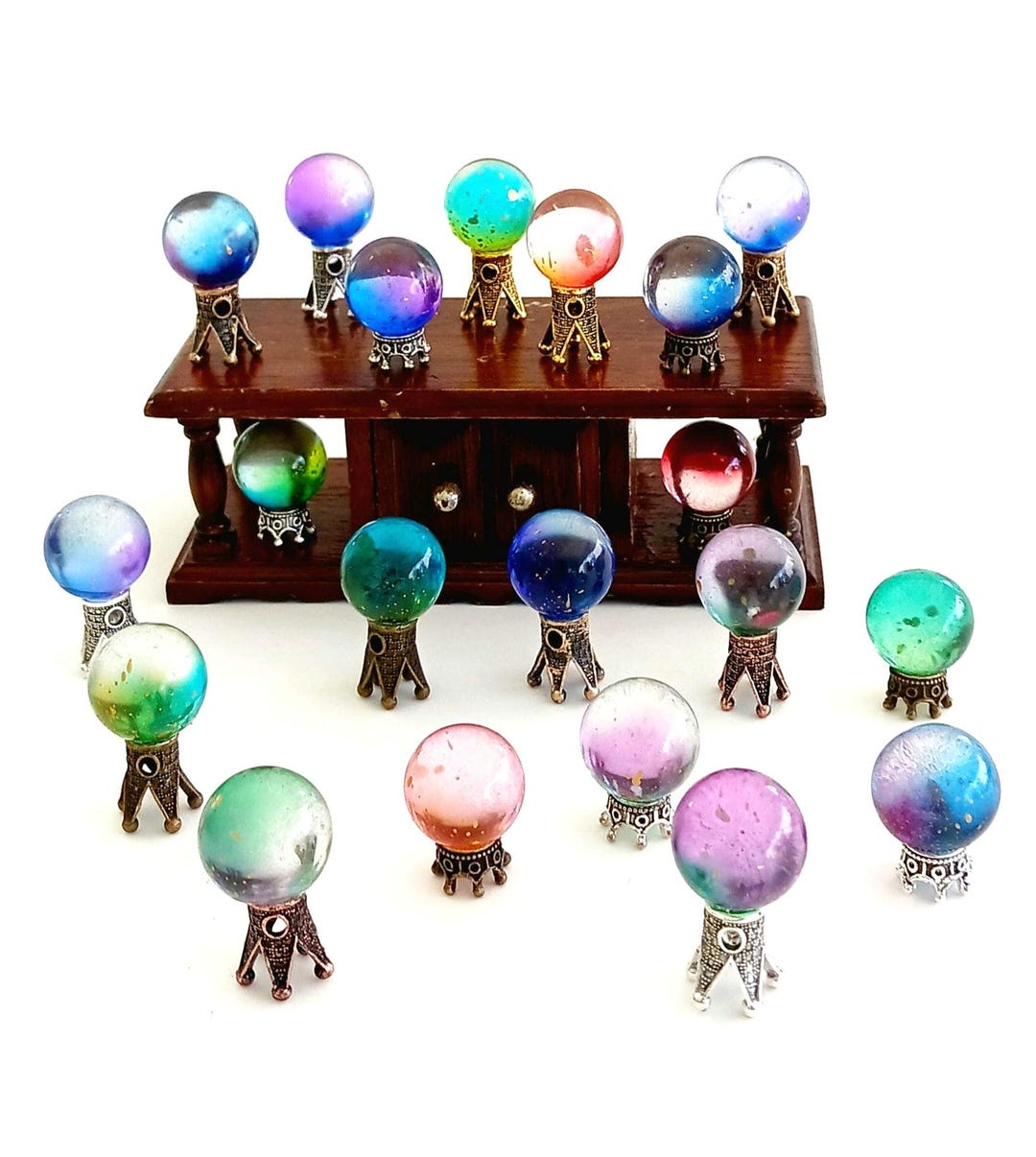 Dollhouse Miniature Crystal Ball: Color Shift Glass, Fairy Garden ...
