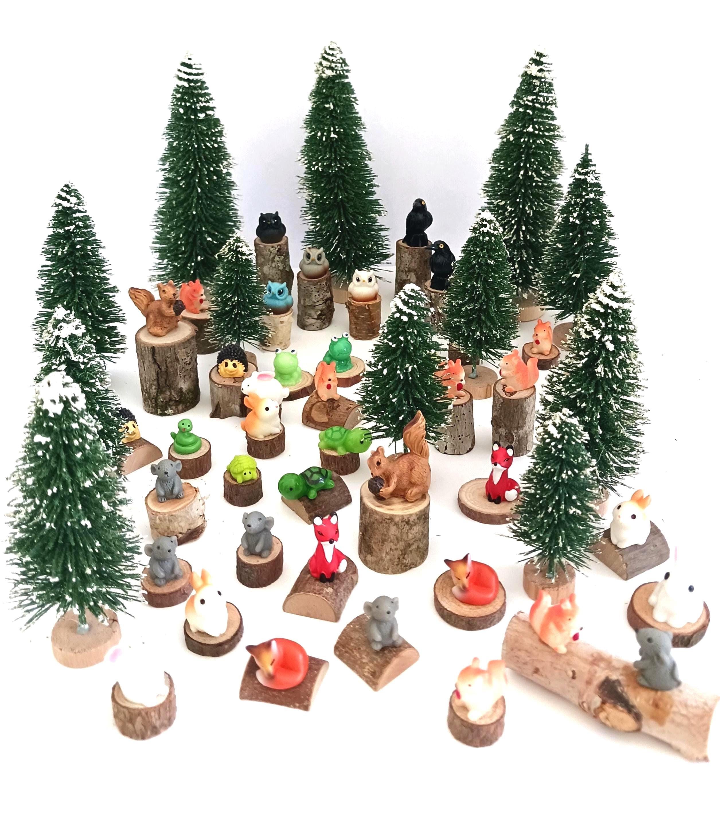 Miniature Fairy Garden Animal Figure: Woodland Animal on Wood Slice ...