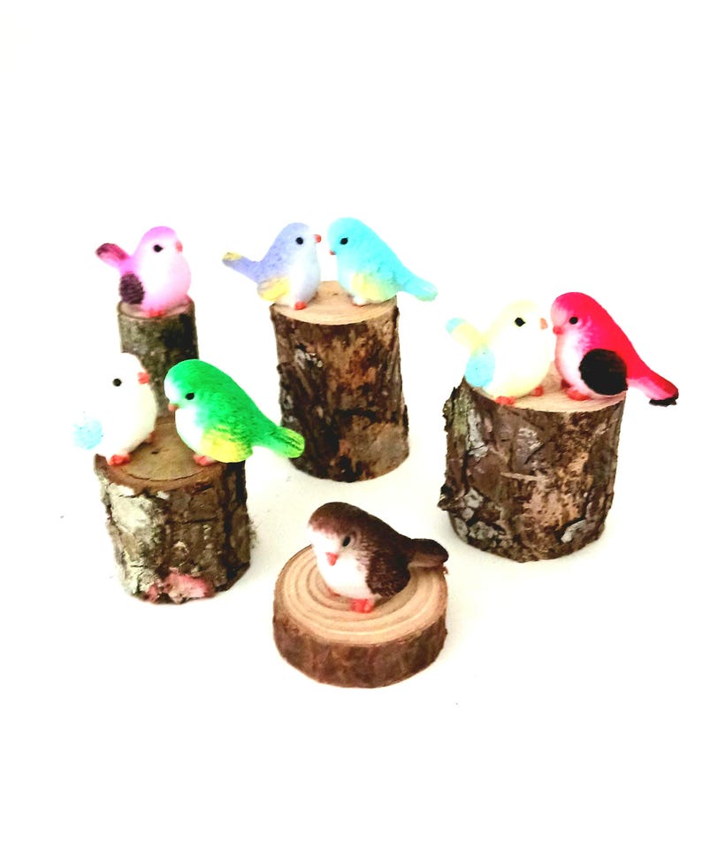 Miniature Resin Bird: Colorful Fairy Garden Accessory - Etsy