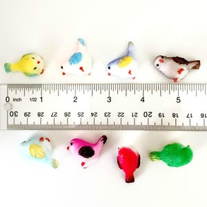 Miniature Resin Bird: Colorful Fairy Garden Accessory - Etsy