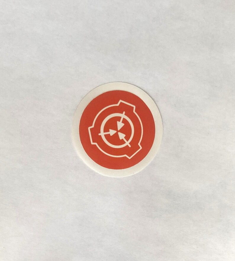SCP Foundation Small Orange Logo Sticker – D-class Round Vinyl Sticker ...