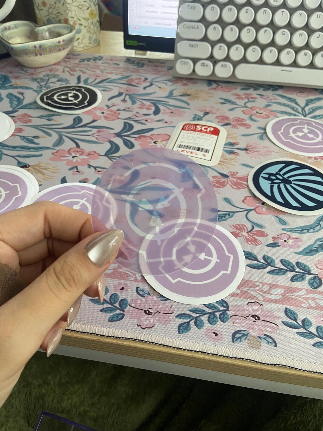 SCP Foundation Large Transparent Rainbow Holo Logo Sticker – Round ...