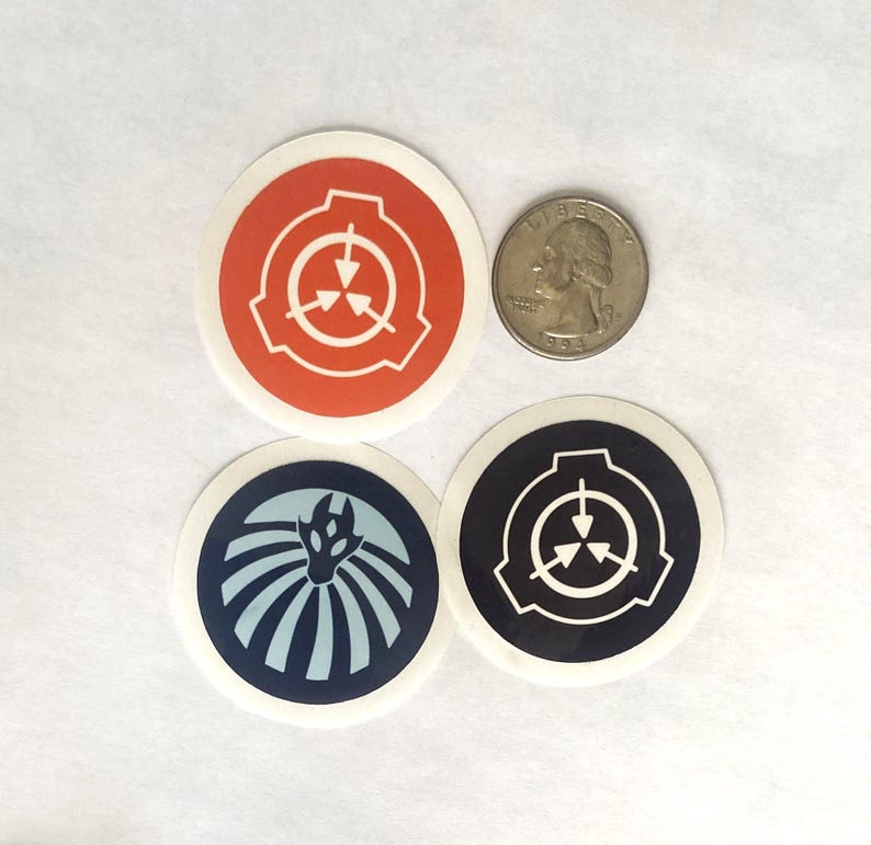 SCP Foundation Small Orange Logo Sticker – D-class Round Vinyl Sticker ...