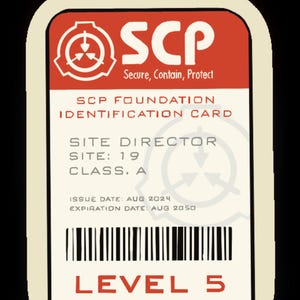 SCP Foundation Access Card Badge Sticker – Official SCP Badge Design - Etsy