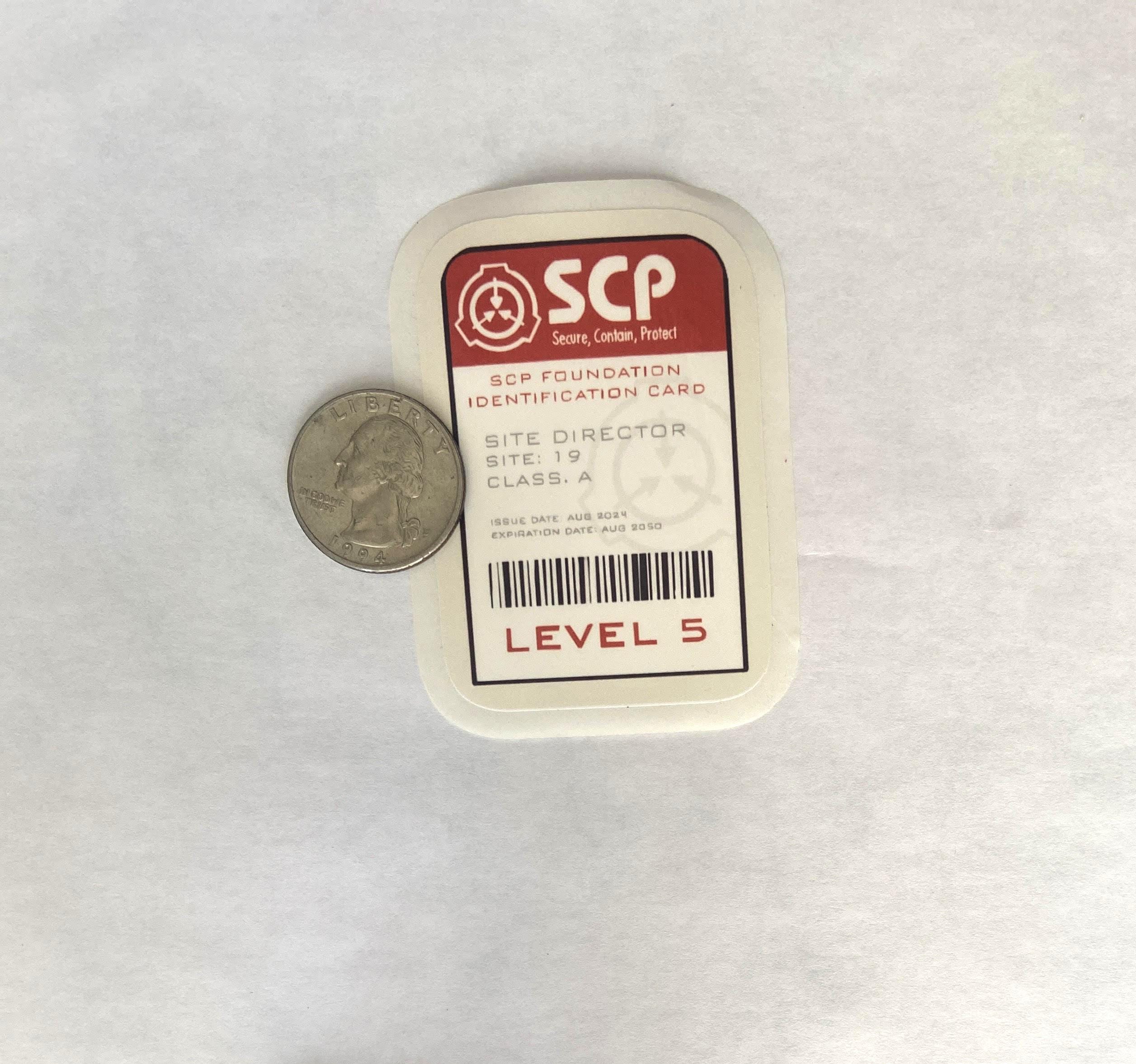 SCP Foundation Access Card Badge Sticker – Official SCP Badge Design - Etsy