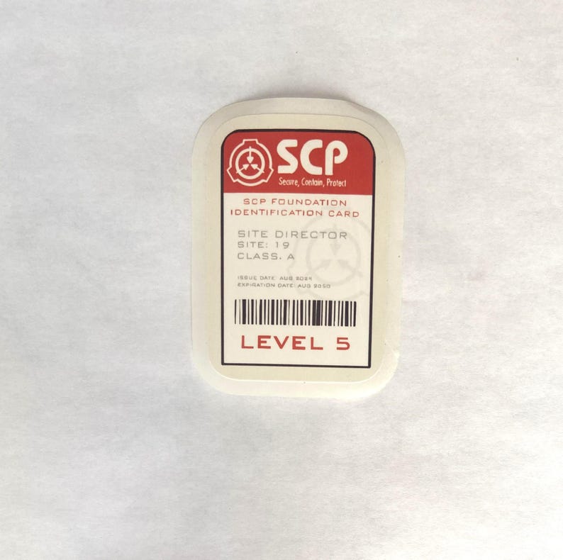 SCP Foundation Access Card Badge Sticker – Official SCP Badge Design - Etsy