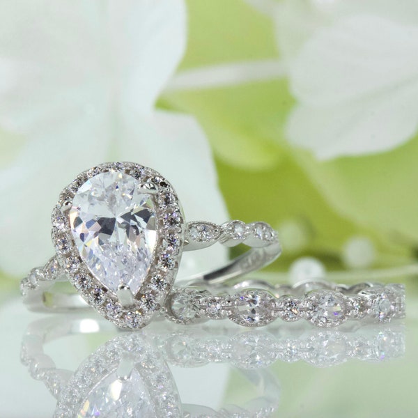 Cz Engagement Ring - Etsy