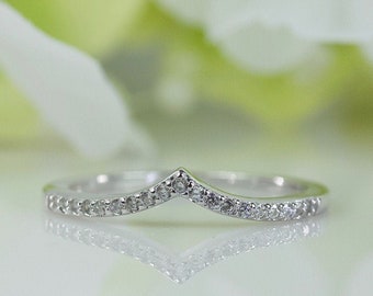 Chevron Wedding Band - Etsy