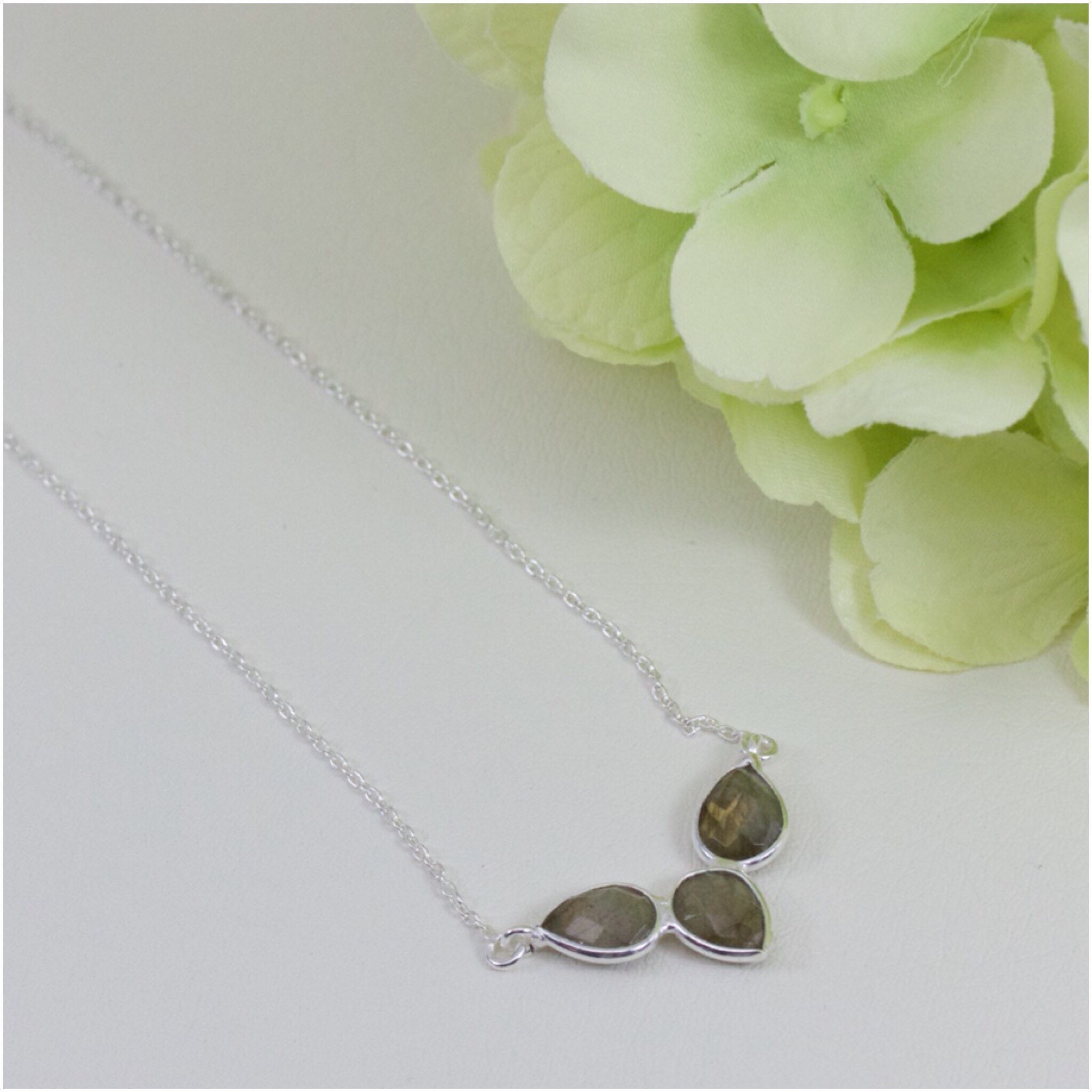 Sophisticated Sterling Silver Pear-shaped Checkerboard Cut Natural ...