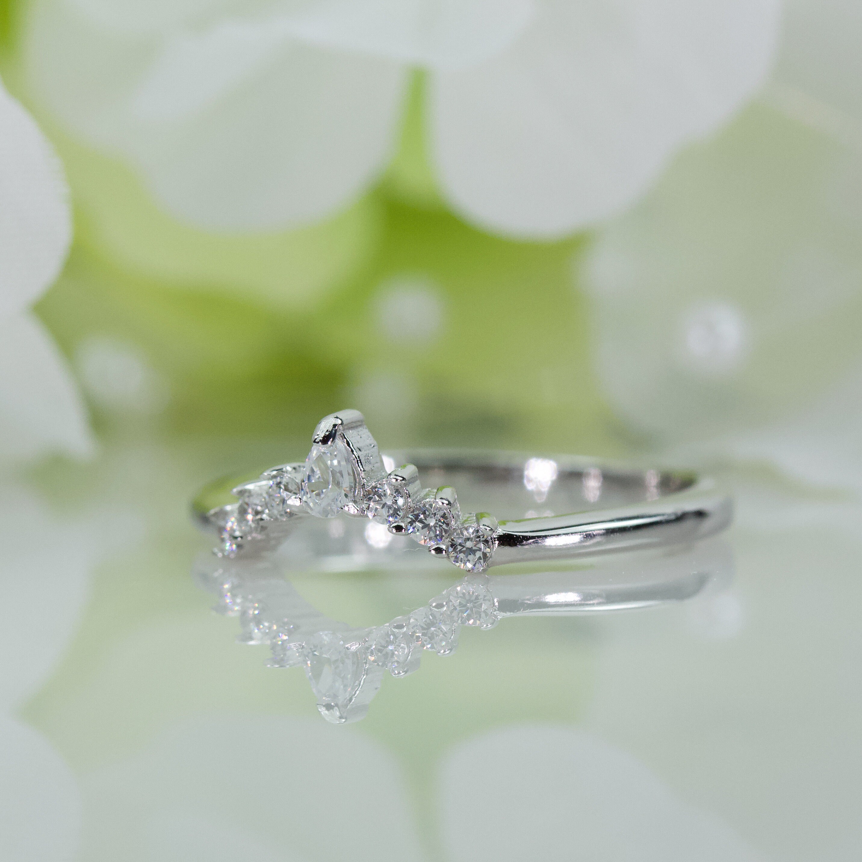 Beautiful Vchevron Stackable and French Pavé Full Eternity - Etsy