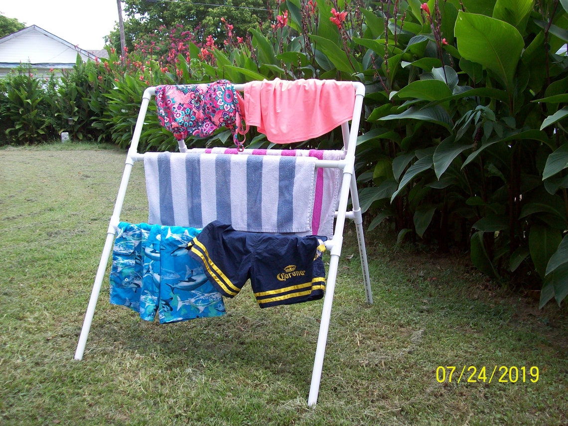 5 Bar Beach Towel PVC Holder Rack Swimming Pool Pump Floaty - Etsy