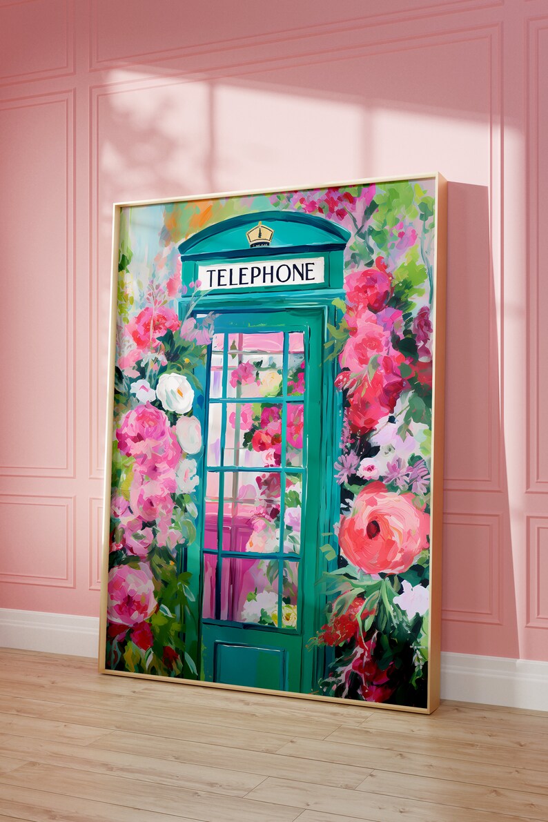 Floral Preppy Wall Art, Maximalist Home Decor, Printable Art Prints ...