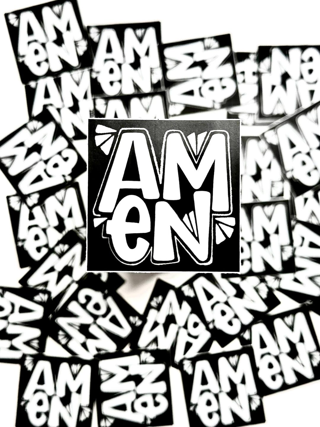 AMEN Faith Sticker, Waterproof Decal, Water Bottle Sticker, Laptop ...