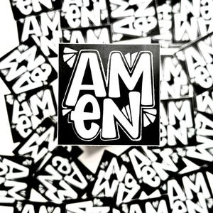 AMEN Faith Sticker, Waterproof Decal, Water Bottle Sticker, Laptop ...