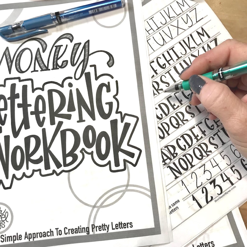 Wonky Lettering Workbook: Beginner Hand Lettering Guide - Etsy