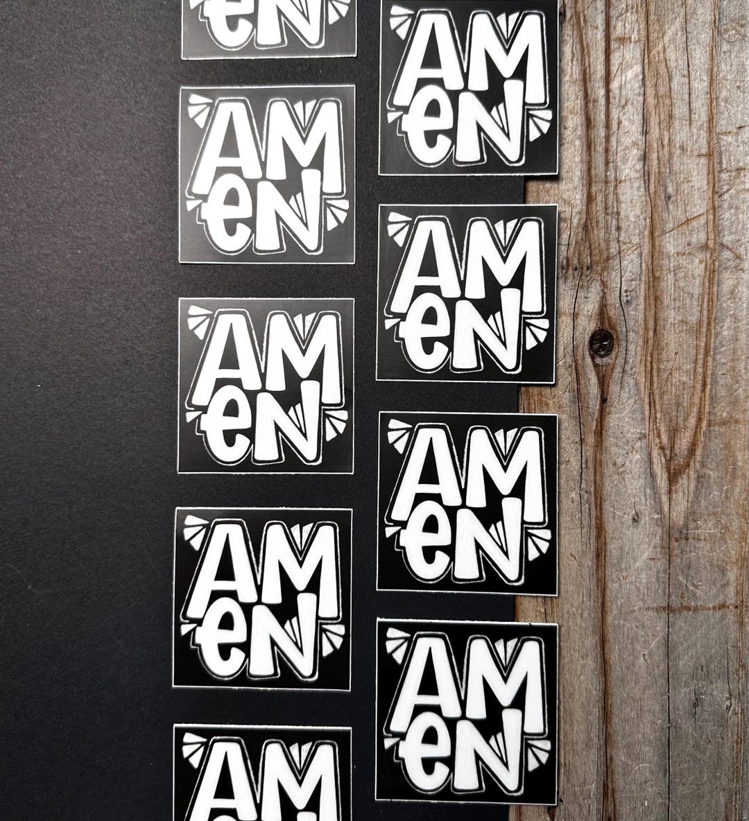 AMEN Faith Sticker, Waterproof Decal, Water Bottle Sticker, Laptop ...