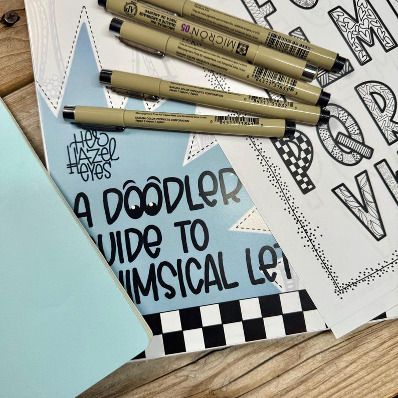 Hand Lettering Workbook: Fun Doodles & Creative Lettering Styles - Etsy