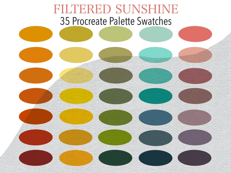 Sunshine Procreate Color Palette Color Swatches Instant - Etsy