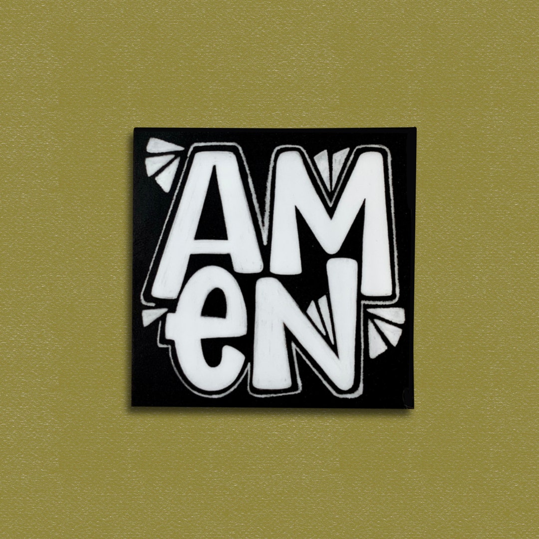 AMEN Faith Sticker, Waterproof Decal, Water Bottle Sticker, Laptop ...