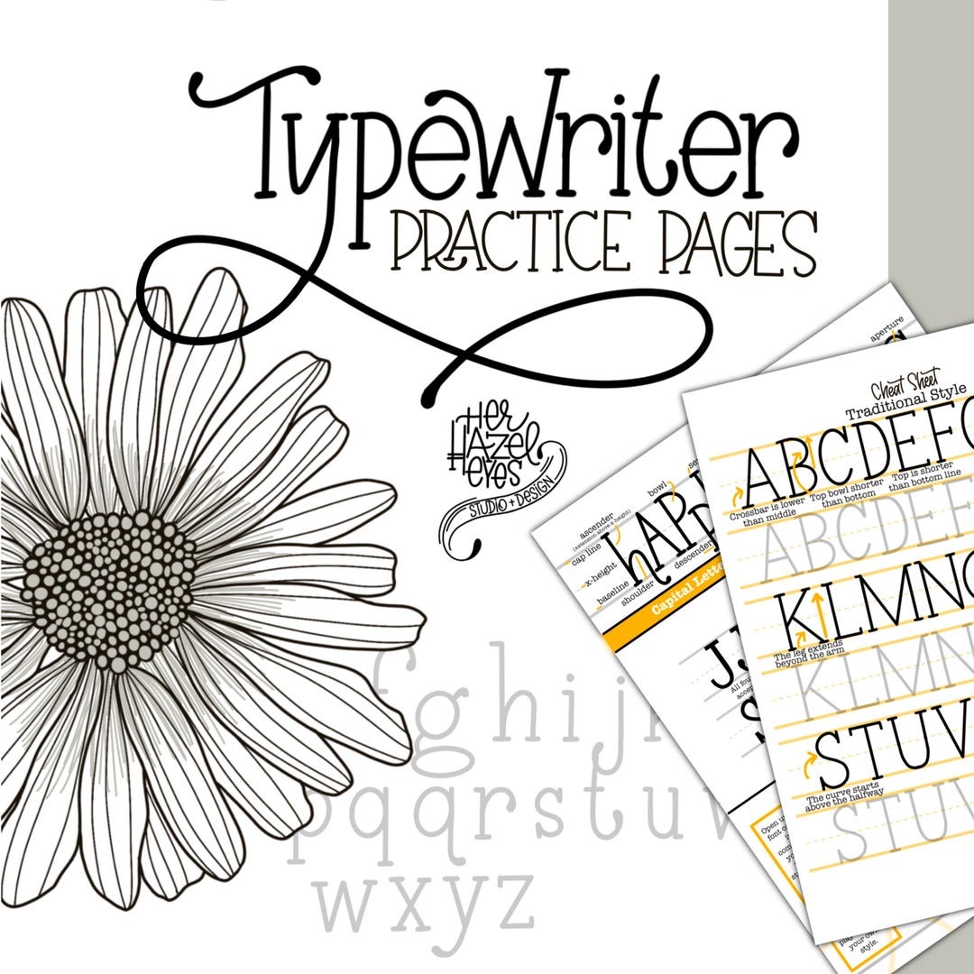 Typewriter Lettering Guide – Retro Hand Lettering Workbook for ...