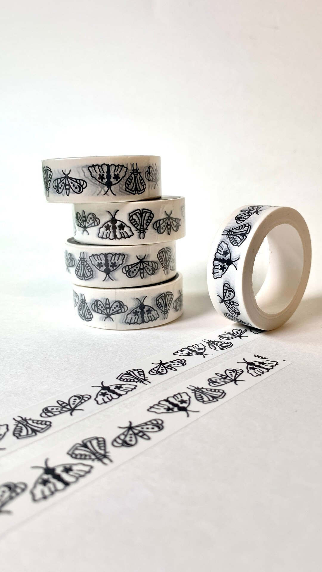 Moth Washi Tape: 15mm Decorative Scrapbook Tape - Etsy